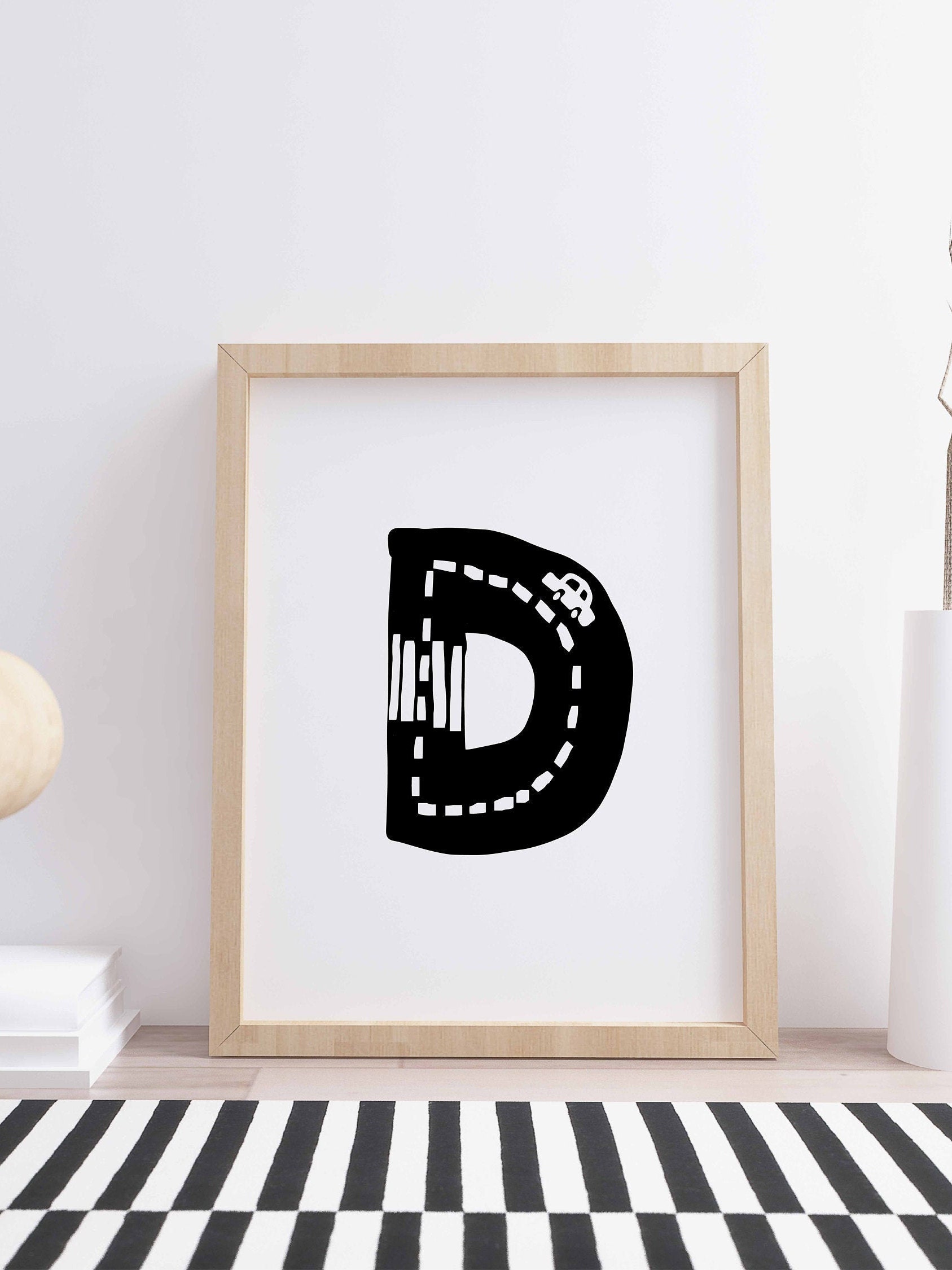 Alphabet Print, Letter D Print for Boys Room Decor, Transportation ...