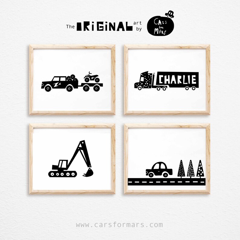 Excavator Wall Decor, Digger Print, Toddler Room Decor, Big Boy Room ...