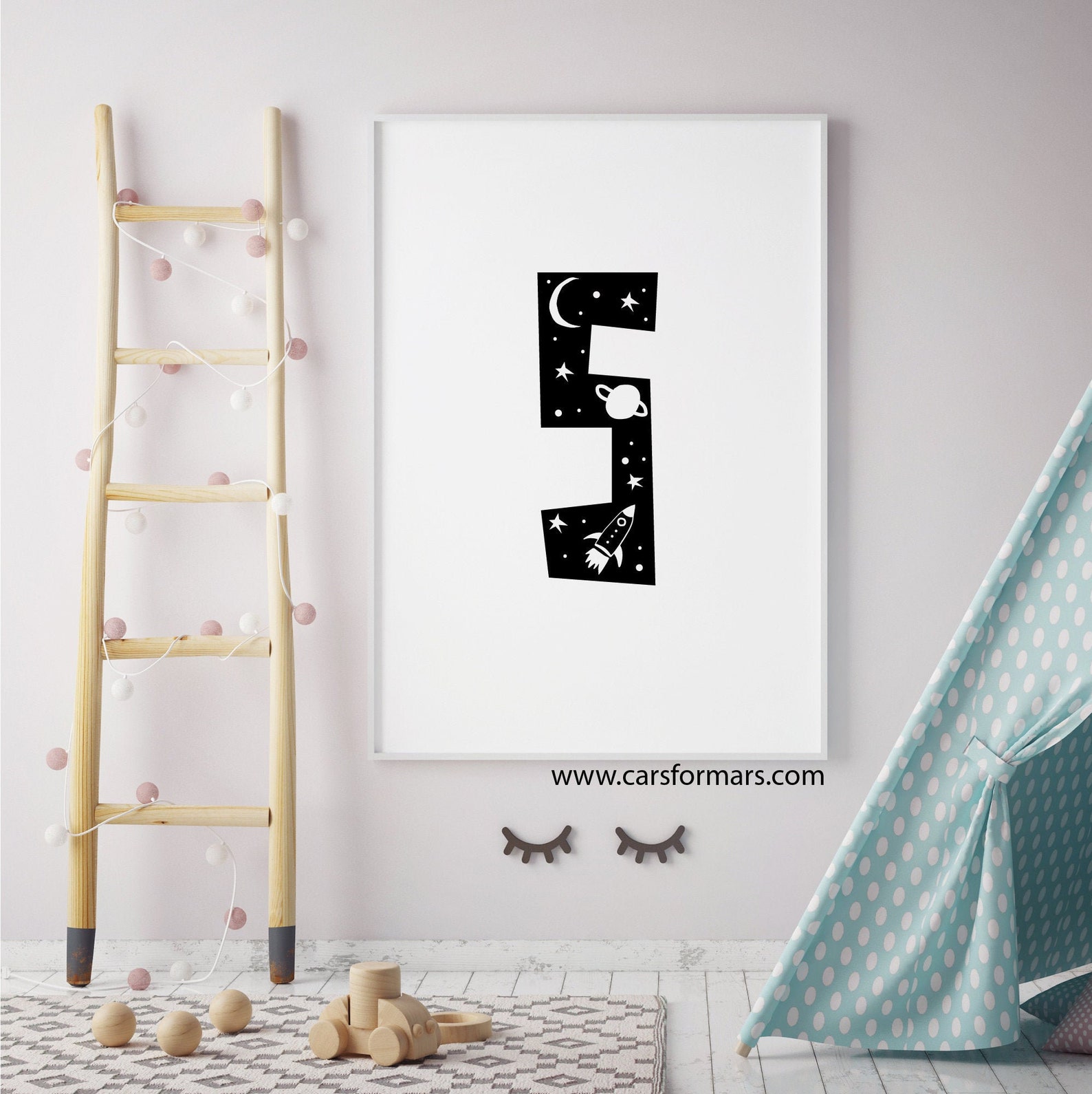 Space Themed Letter S Print For Toddler Room Decor featuring | Etsy