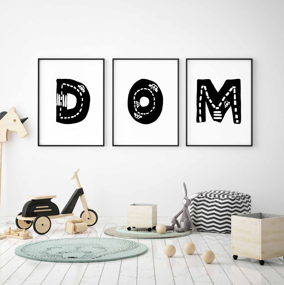 Alphabet Print, Letter D Print for Boys Room Decor, Transportation ...