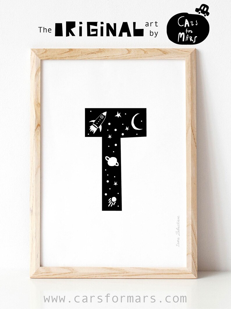 Alphabet Print Letter T for Toddler Room Decor Featuring - Etsy