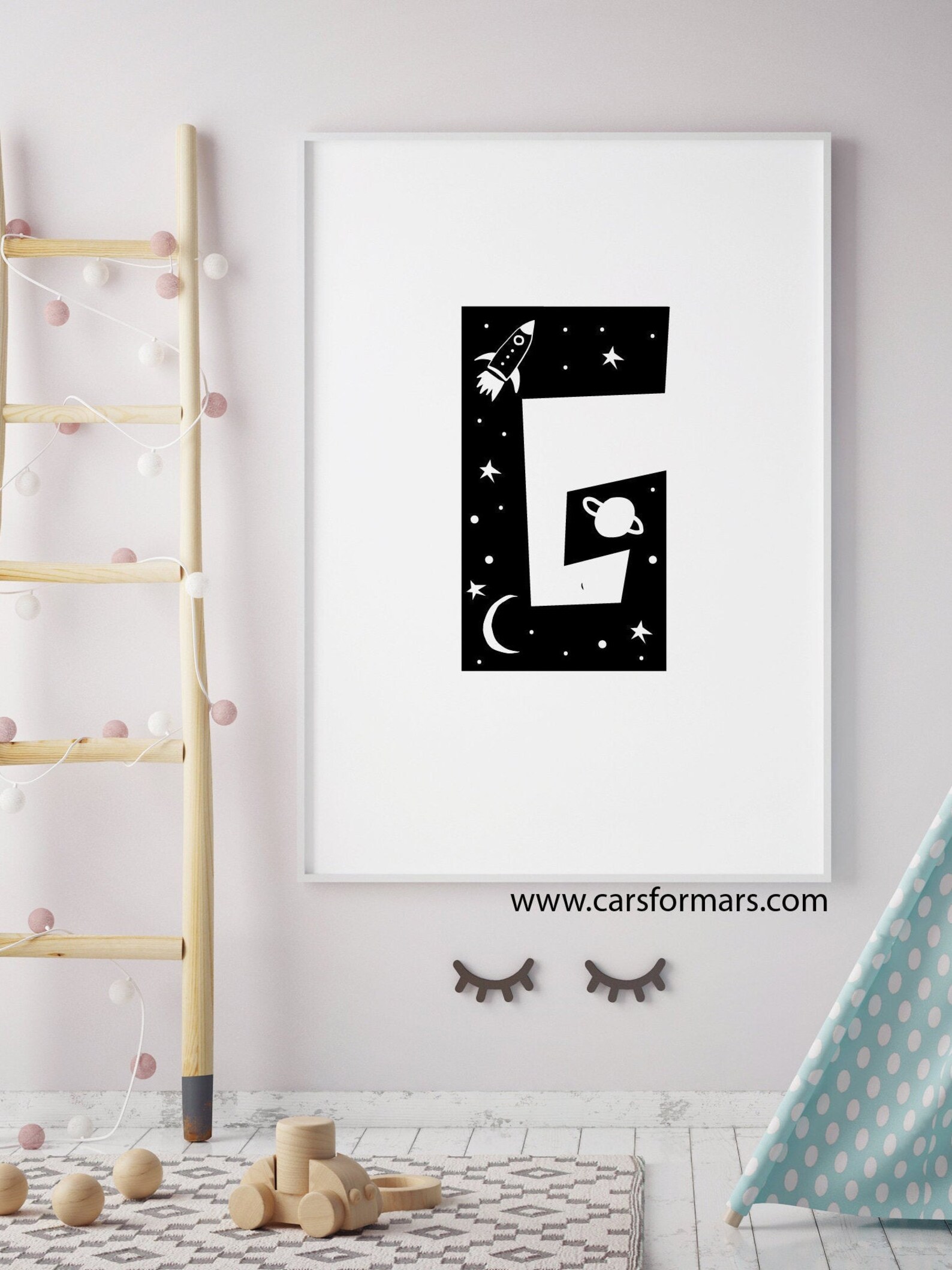 Space Themed Letter G Print for Toddler Room Decor Featuring - Etsy