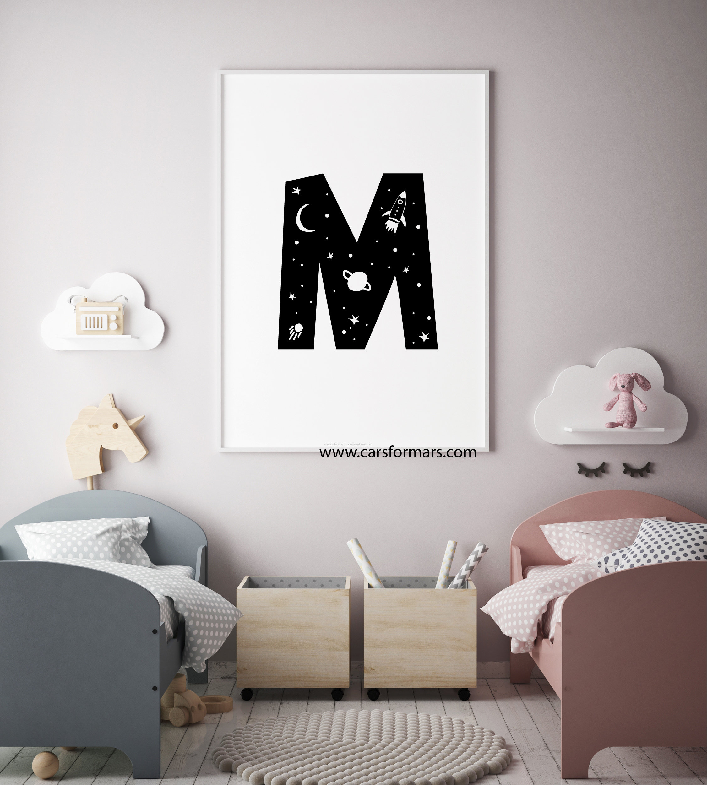 Alphabet Print Letter M for Toddler Room Decor Featuring - Etsy