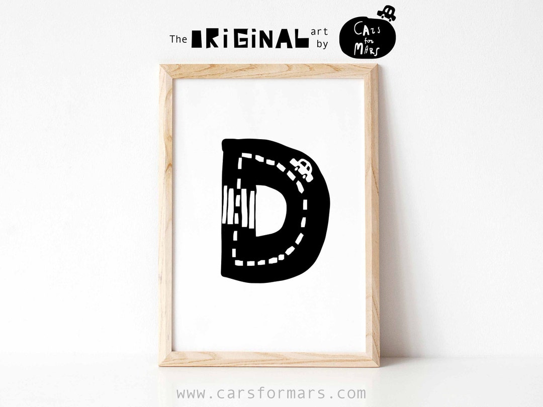 Alphabet Print, Letter D Print for Boys Room Decor, Transportation ...
