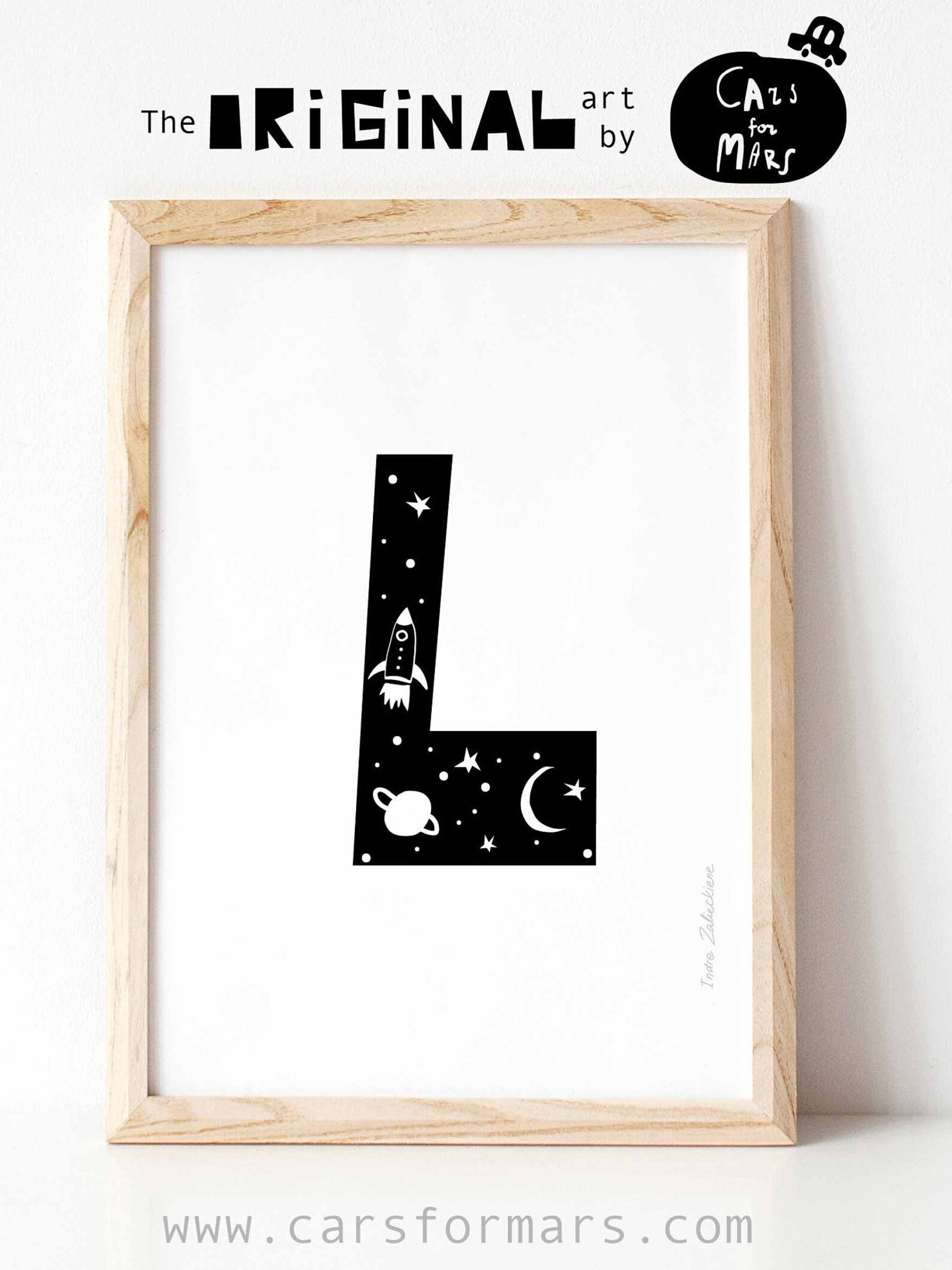 Space Themed Letter L Print for Toddler Room Decor Featuring | Etsy