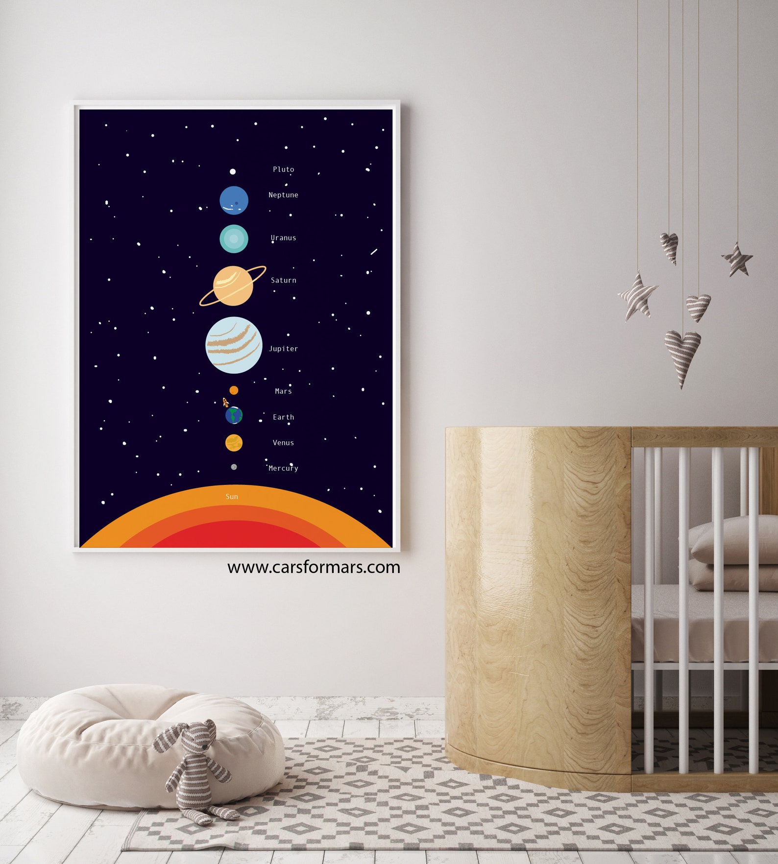 Solar System Art Space Print Instant Download for Space Themed Nursery ...