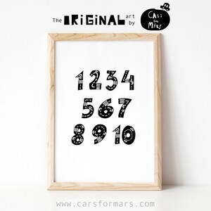 Numbers Wall Art for Toddler Room Decor, Learning Numbers ...