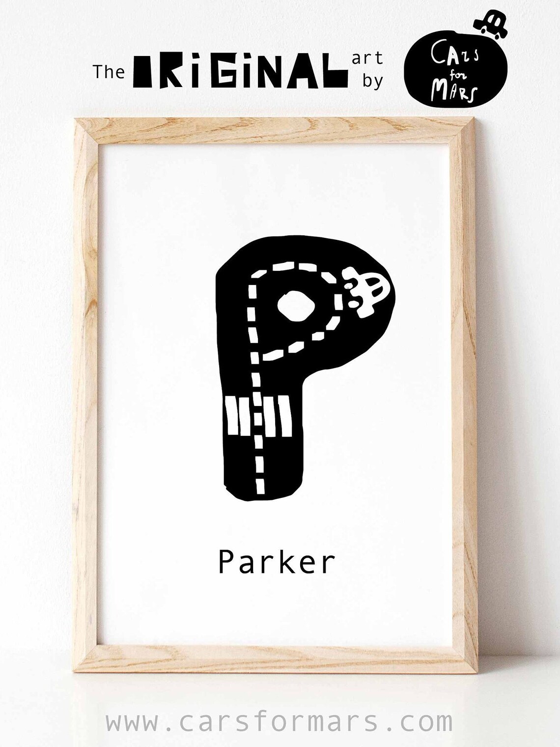 Car Themed Baby Name Printable Black and White Nursery Prints - Etsy