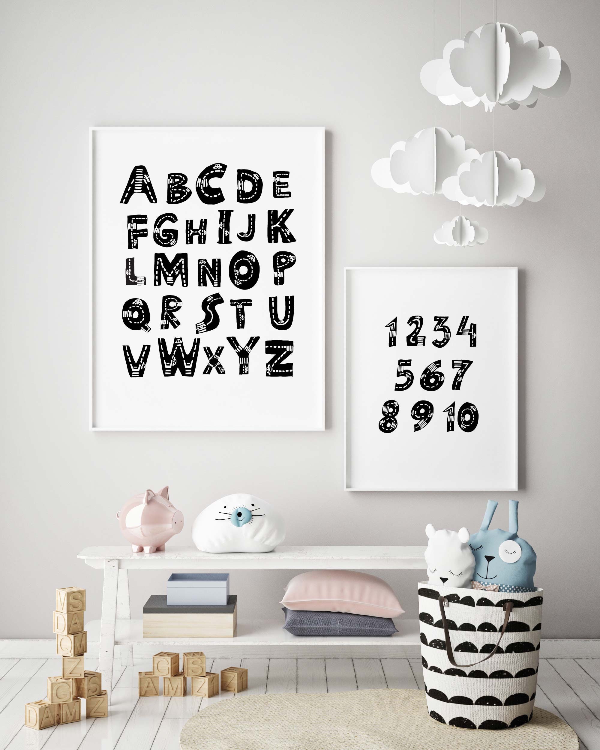 Numbers Wall Art for Toddler Room Decor, Learning Numbers ...