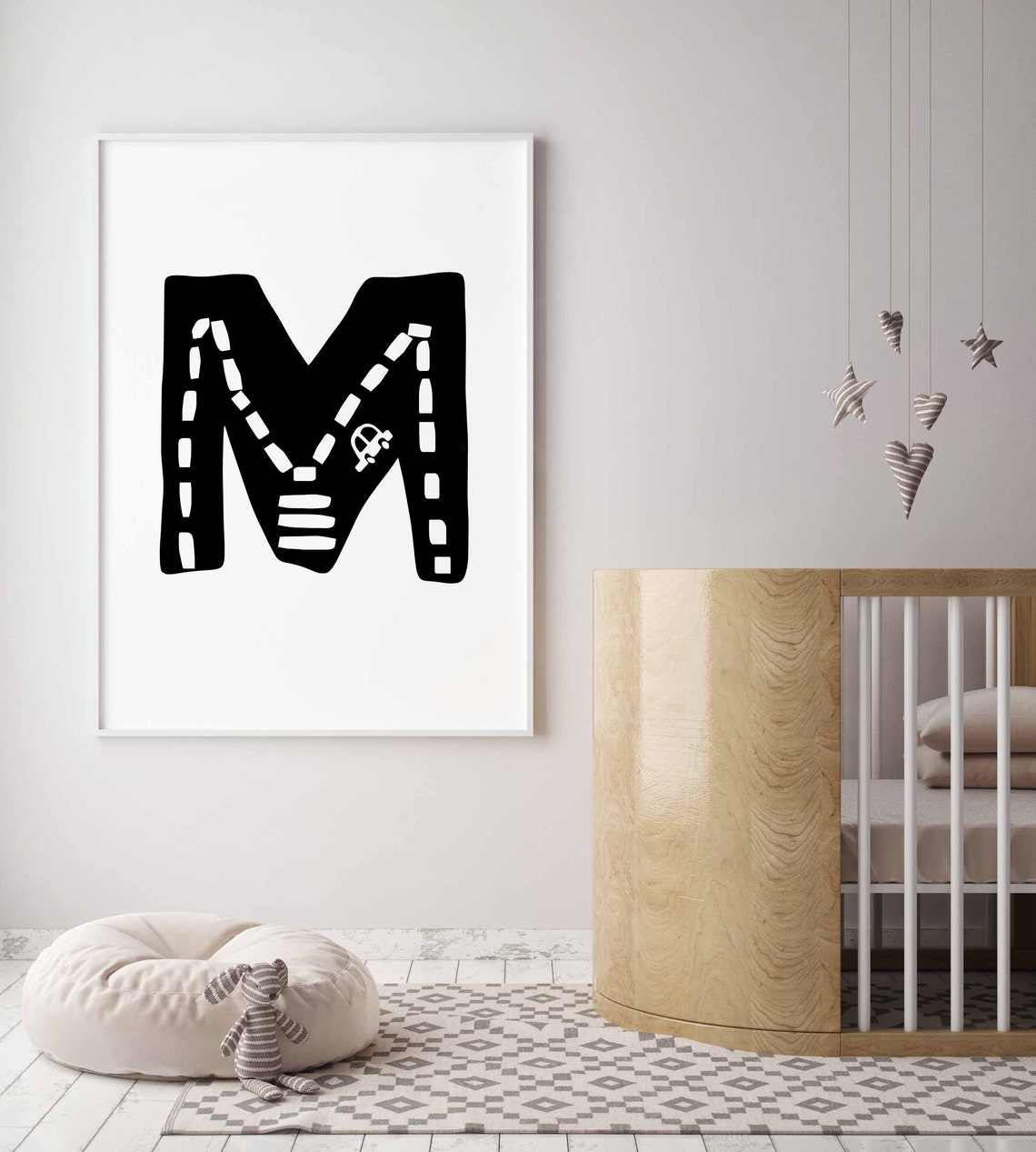 Alphabet Poster Letter M Print for Toddler Boy Room Decor ...