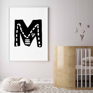 Alphabet Poster Letter M Print for Toddler Boy Room Decor ...