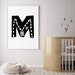 Alphabet Poster Letter M Print for Toddler Boy Room Decor ...
