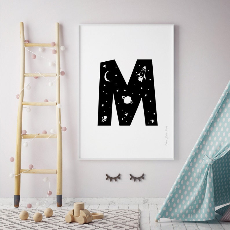 Alphabet Print Letter M For Toddler Room Decor featuring | Etsy