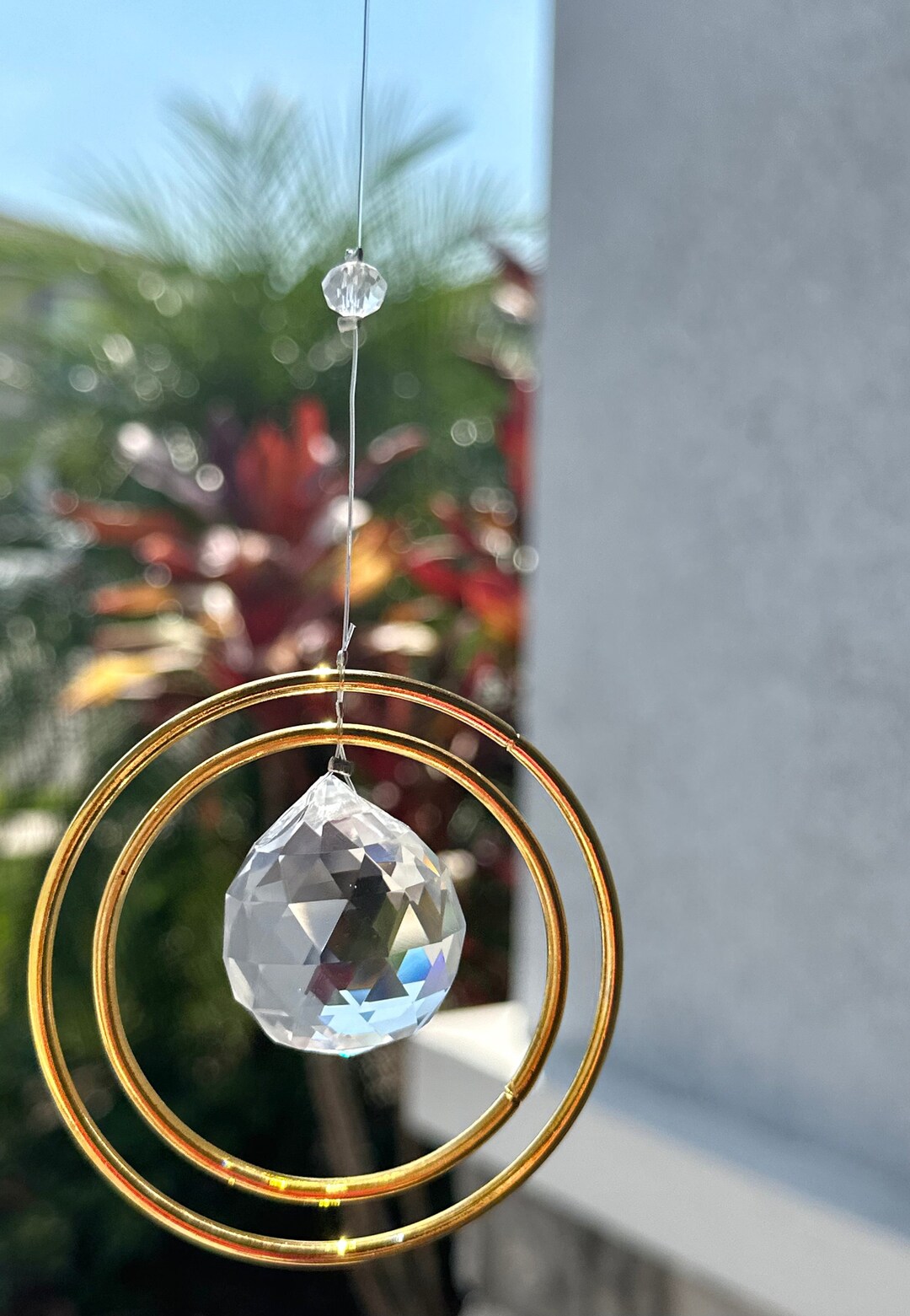 Crystal Rainbow Maker Crystal Ball Hanger Crystal Suncatcher Sun ...
