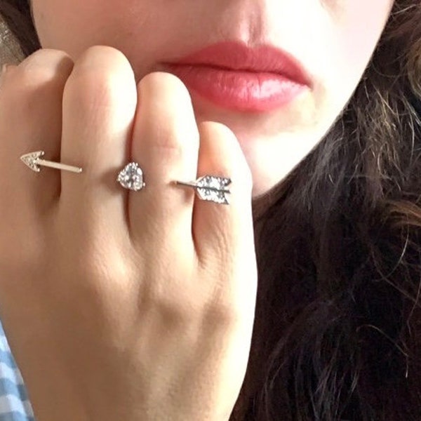 Double Arrow Ring - Etsy