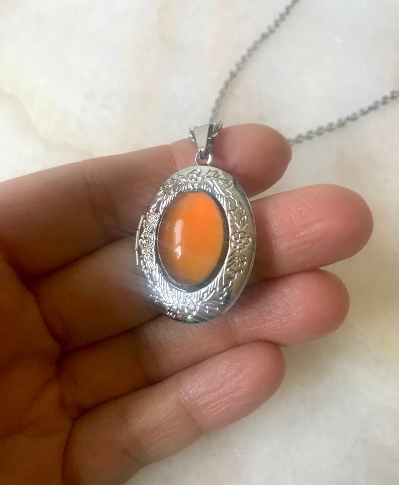 Mood Necklace Color Changing Necklace Mood Jewelry - Etsy