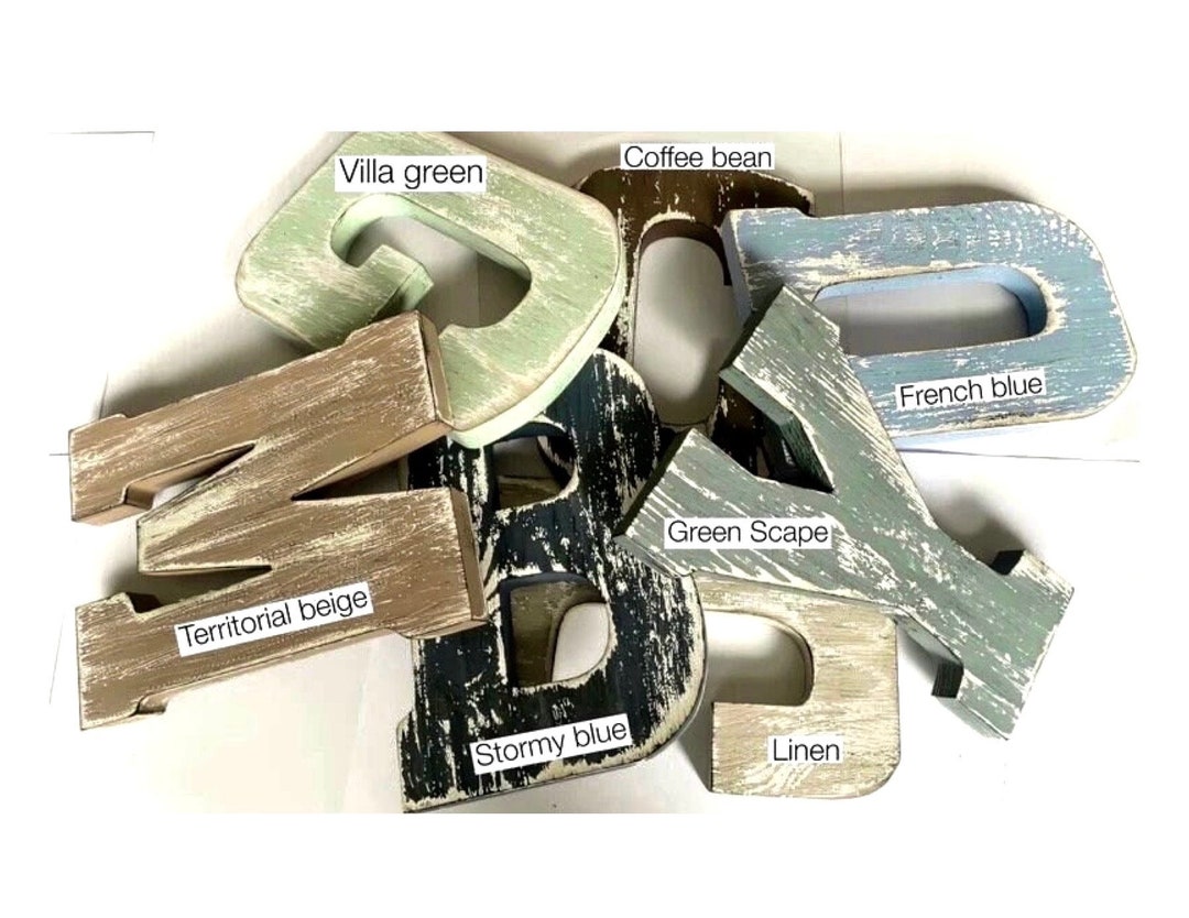 Distressed Wooden Letters, Rustic Wood Letter, Farmhouse Decor, Wall ...