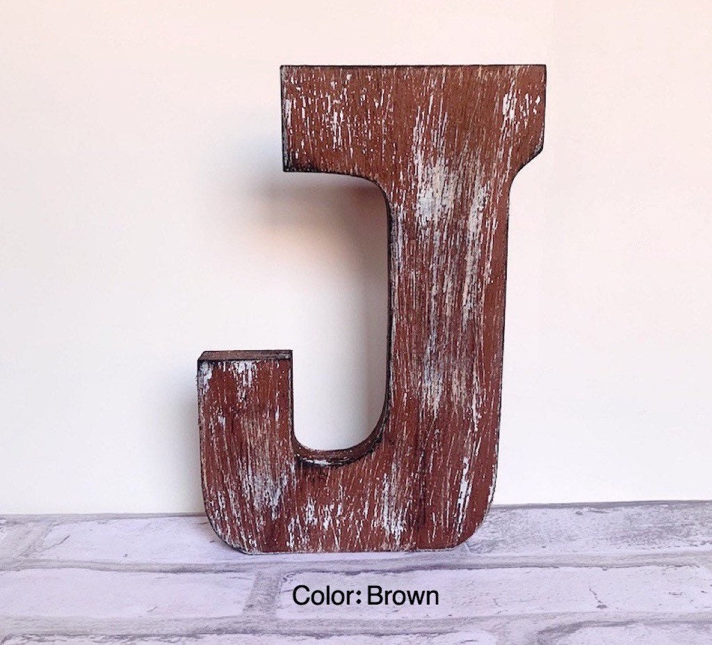 Distressed Wooden Letters Wall Letters Standing - Etsy