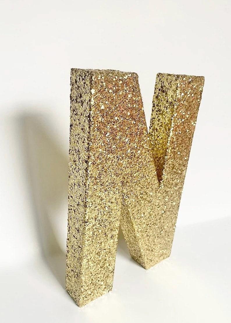 8" Glitter Standing Letter: Photo Prop, Table Decor, Paper Mache ...