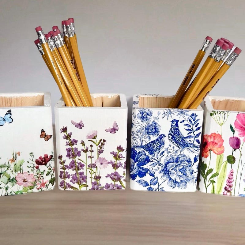 Pen Holder Decoupage - Etsy