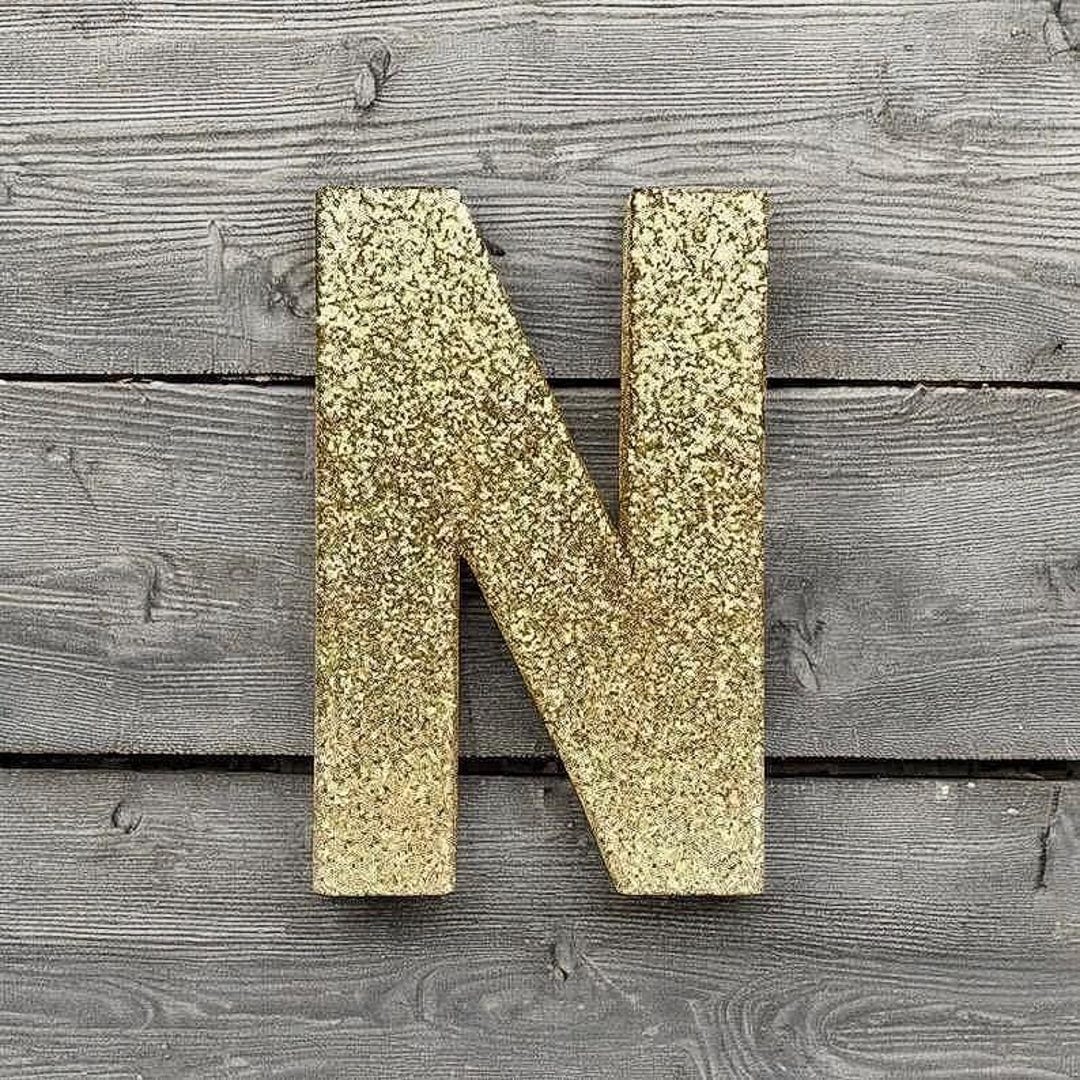 8" Glitter Standing Letter: Photo Prop, Table Decor, Paper Mache ...