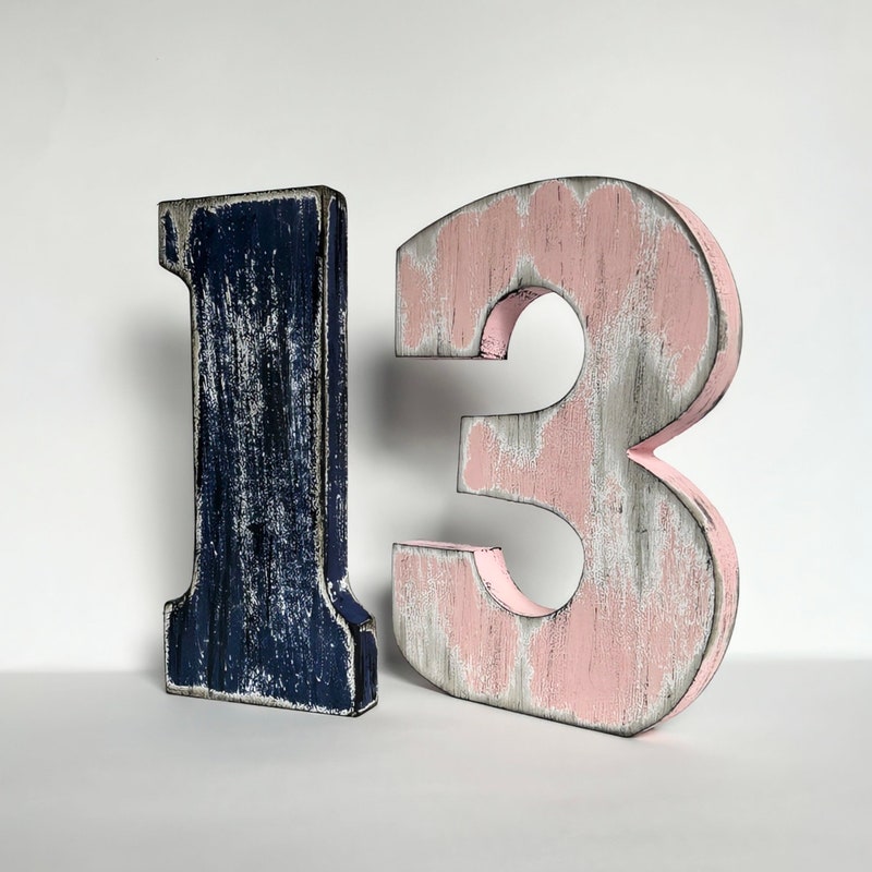 Large Wood Numbers - Etsy