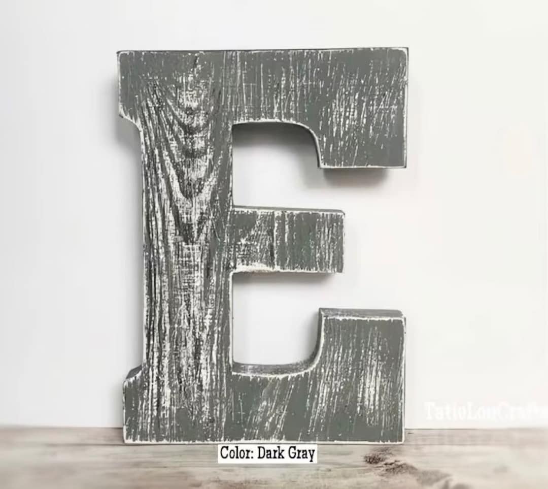 Distressed Wooden Letters, Wall Decor, Shelf Letters,home Decor, Rustic ...