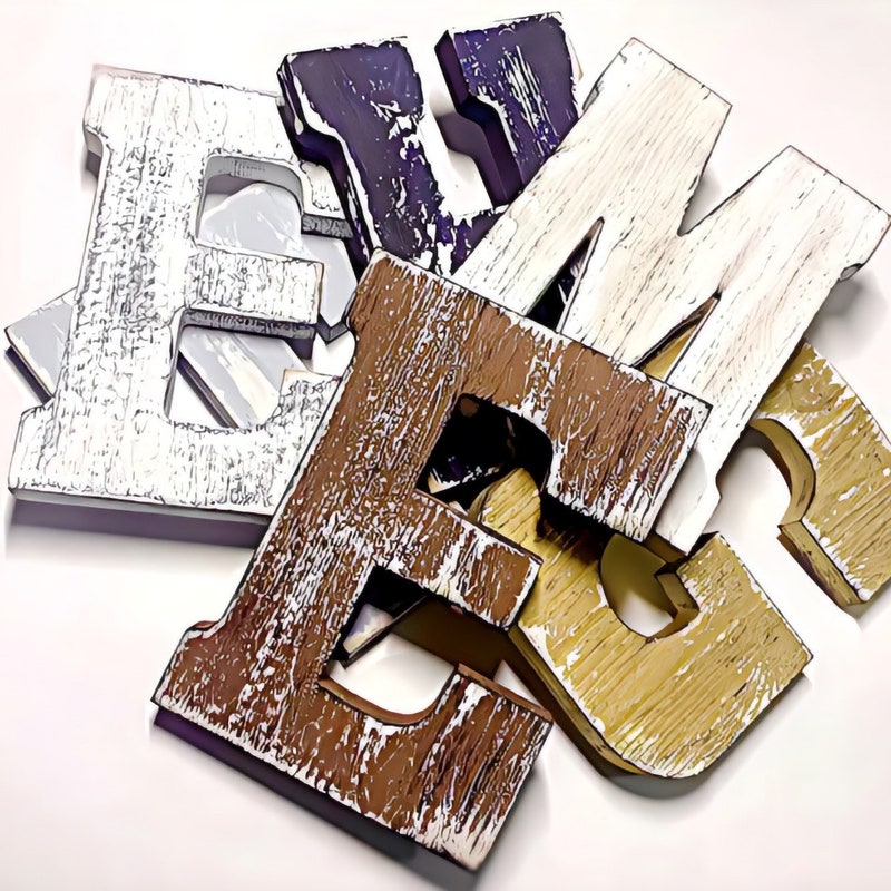 Farmhouse Letters - Etsy