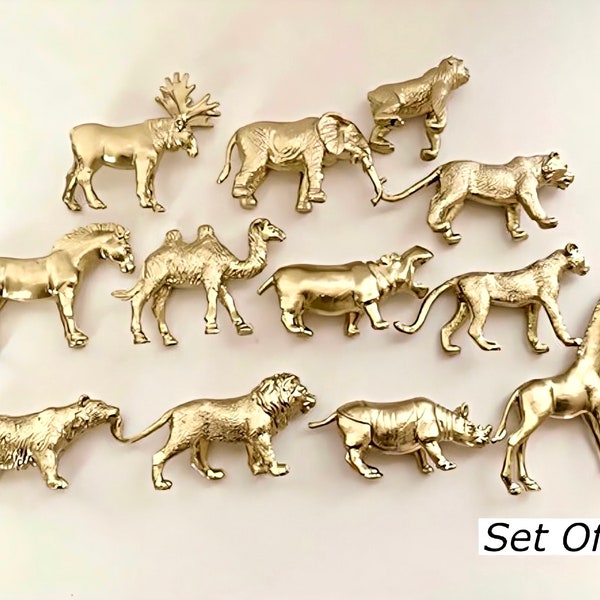 Gold Animals - Etsy