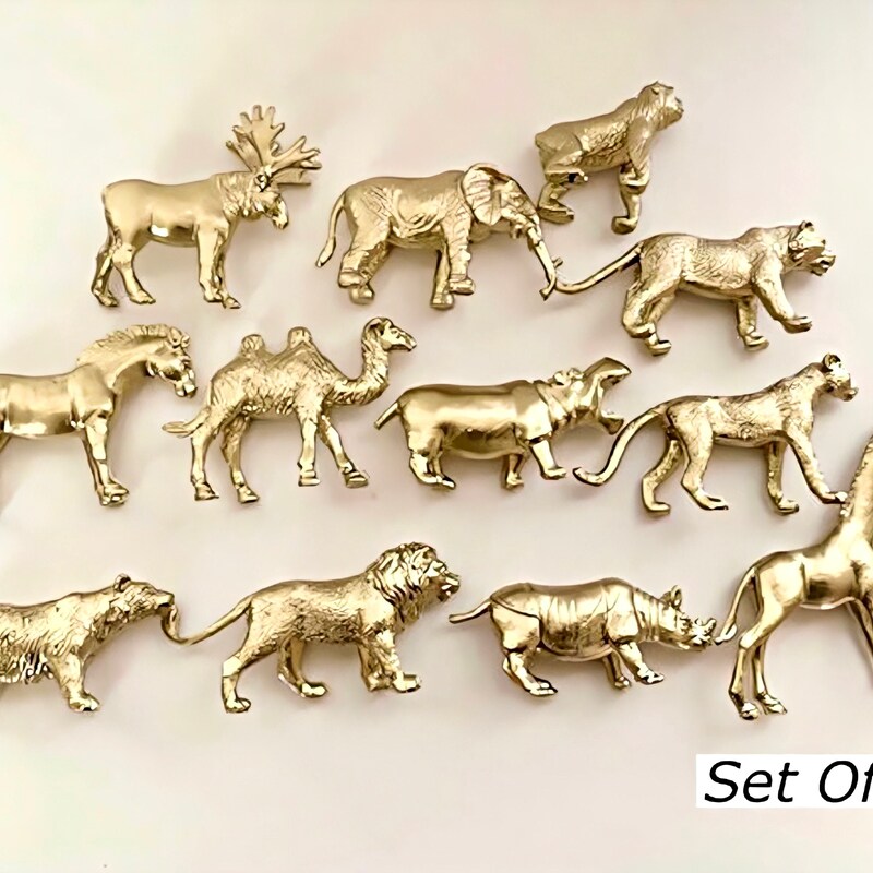 Gold Animals - Etsy
