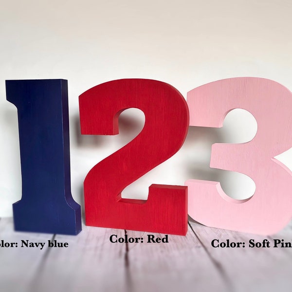 Large Wood Numbers - Etsy
