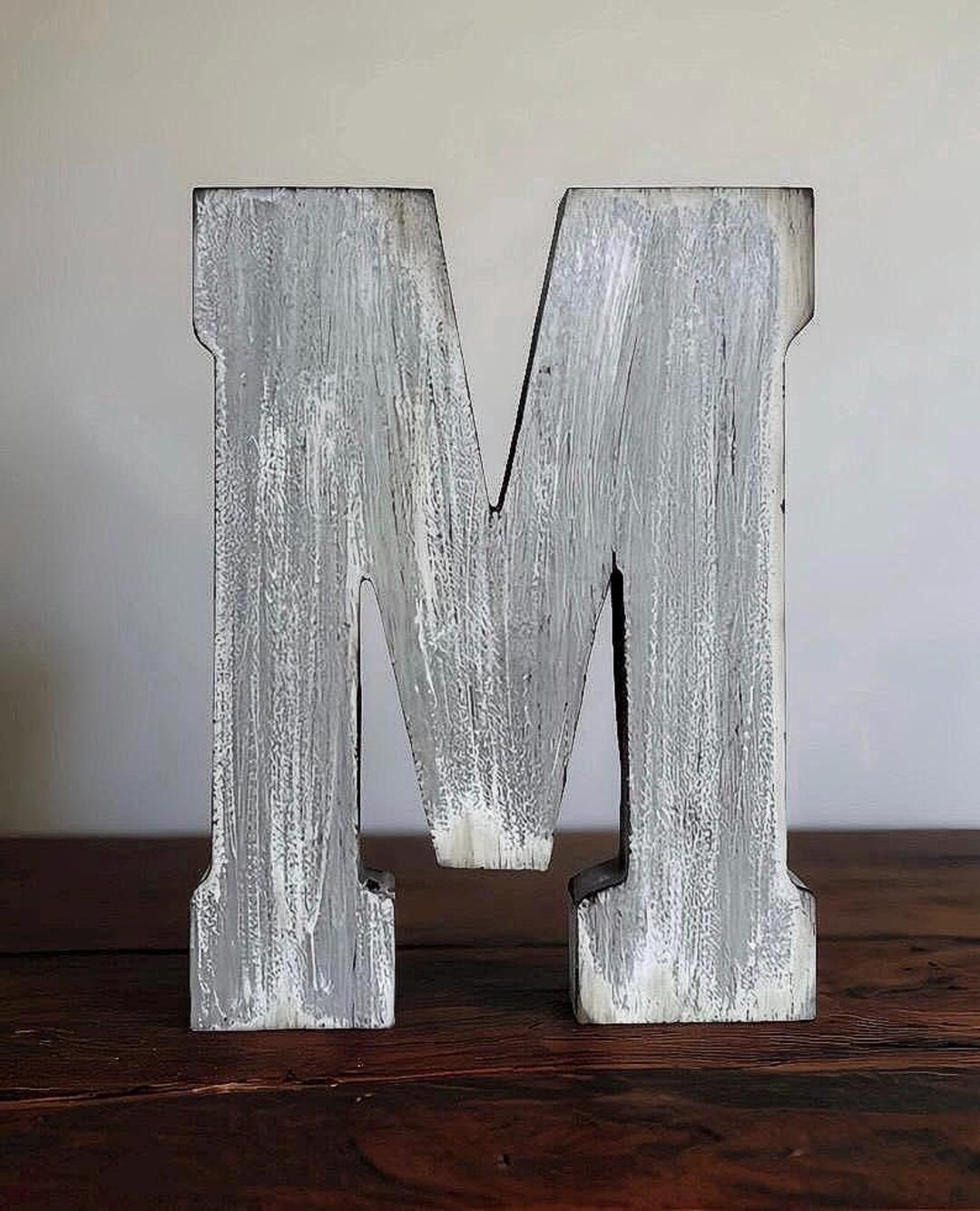 Distressed Wood Letter: Rustic Farmhouse Decor, Wall or Shelf Initial ...