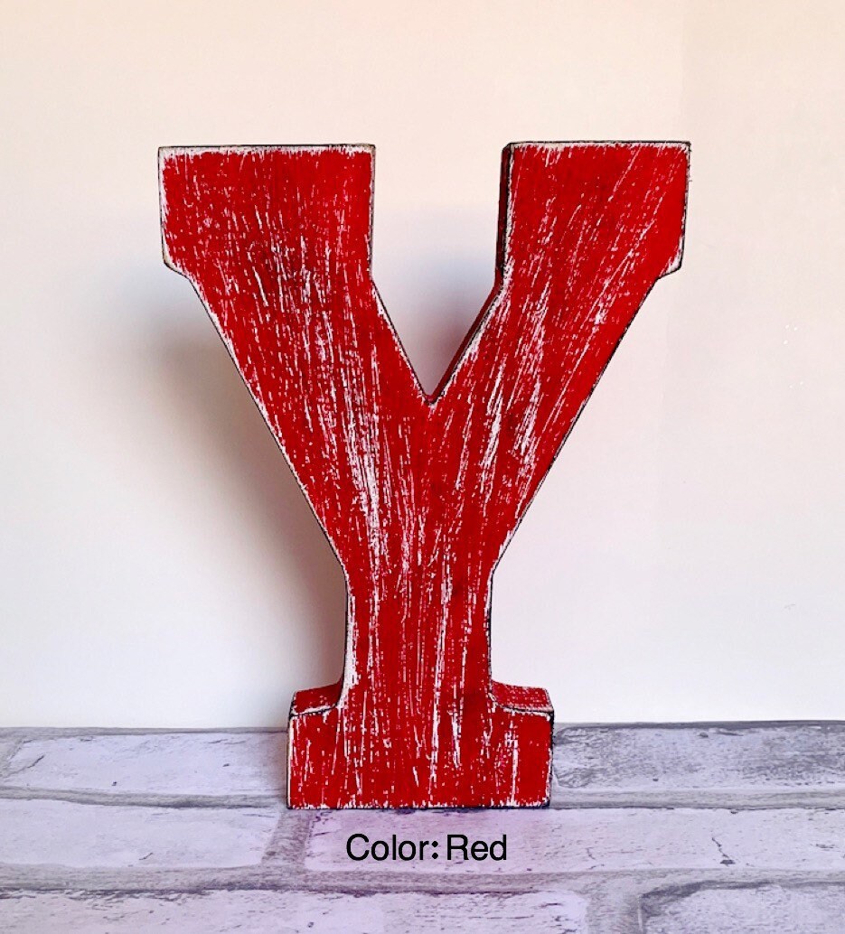 Distressed Wooden Letters Wall Decor Shelf Lettershome - Etsy