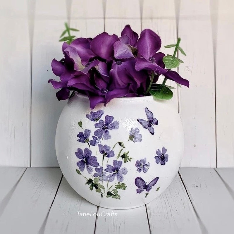 Round Glass Vase Etsy