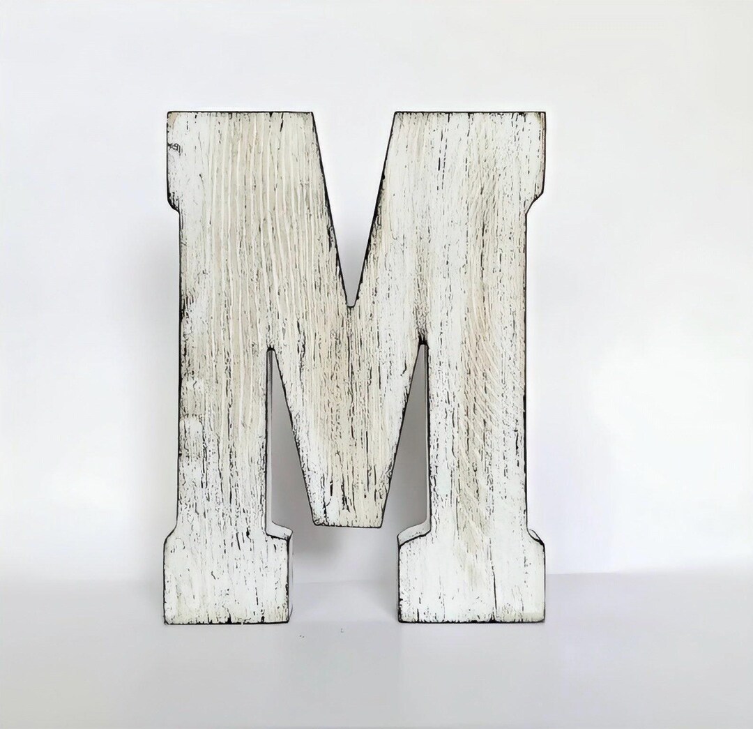 Distressed Wood Letter: Rustic Farmhouse Decor, Wall or Shelf Initial ...