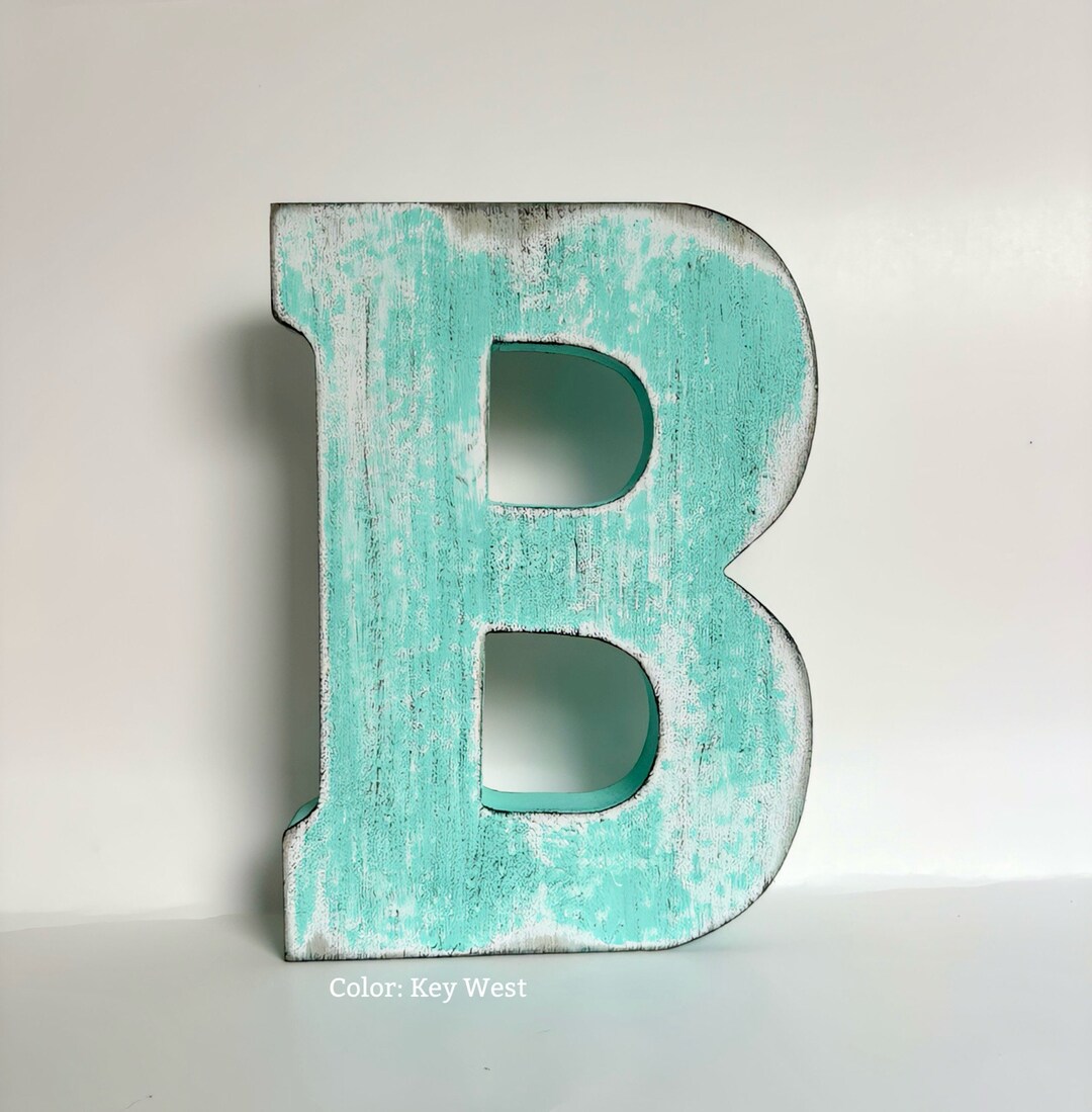 Distressed Wooden Letters, Rustic Wood Letter, Farmhouse Decor, Wall ...