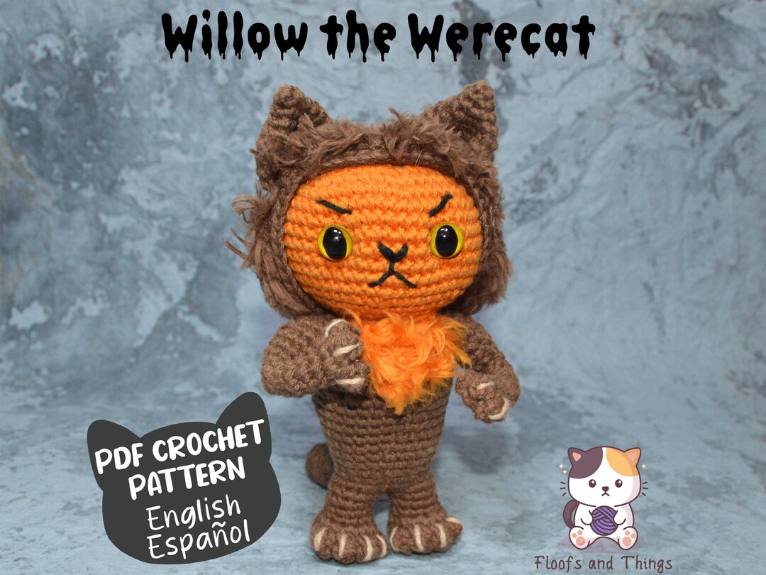 Werewolf Cat Crochet Pattern by Floofs and Things, Halloween Creepy ...