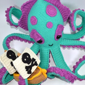 Kraken and Pirate Ship Crochet Pattern by Floofs and Things - Etsy