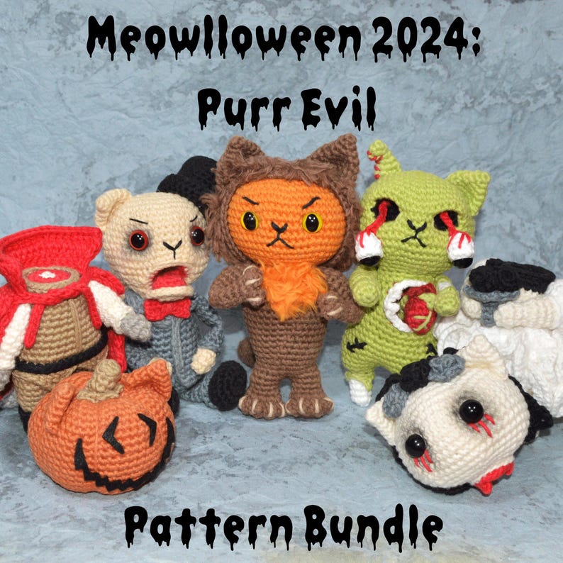 Zombie Cat Interactive Crochet Pattern by Floofs and Things, Halloween ...