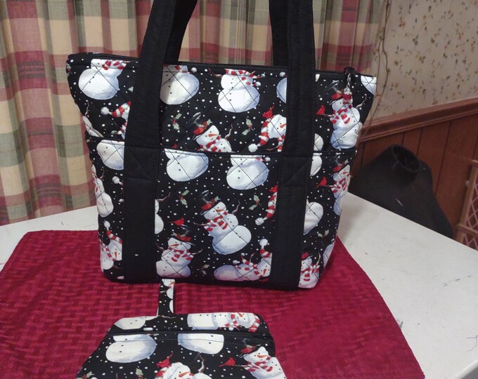Snowman Friends Purse With a Vinyl Bottom - Etsy