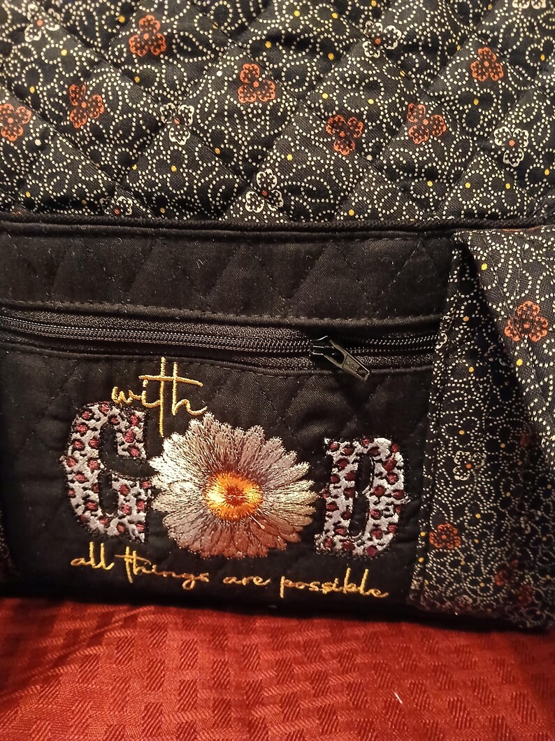 Quilted Shoulder Purse Fall Winter Print Faith Based Theme,makeup Pouch ...