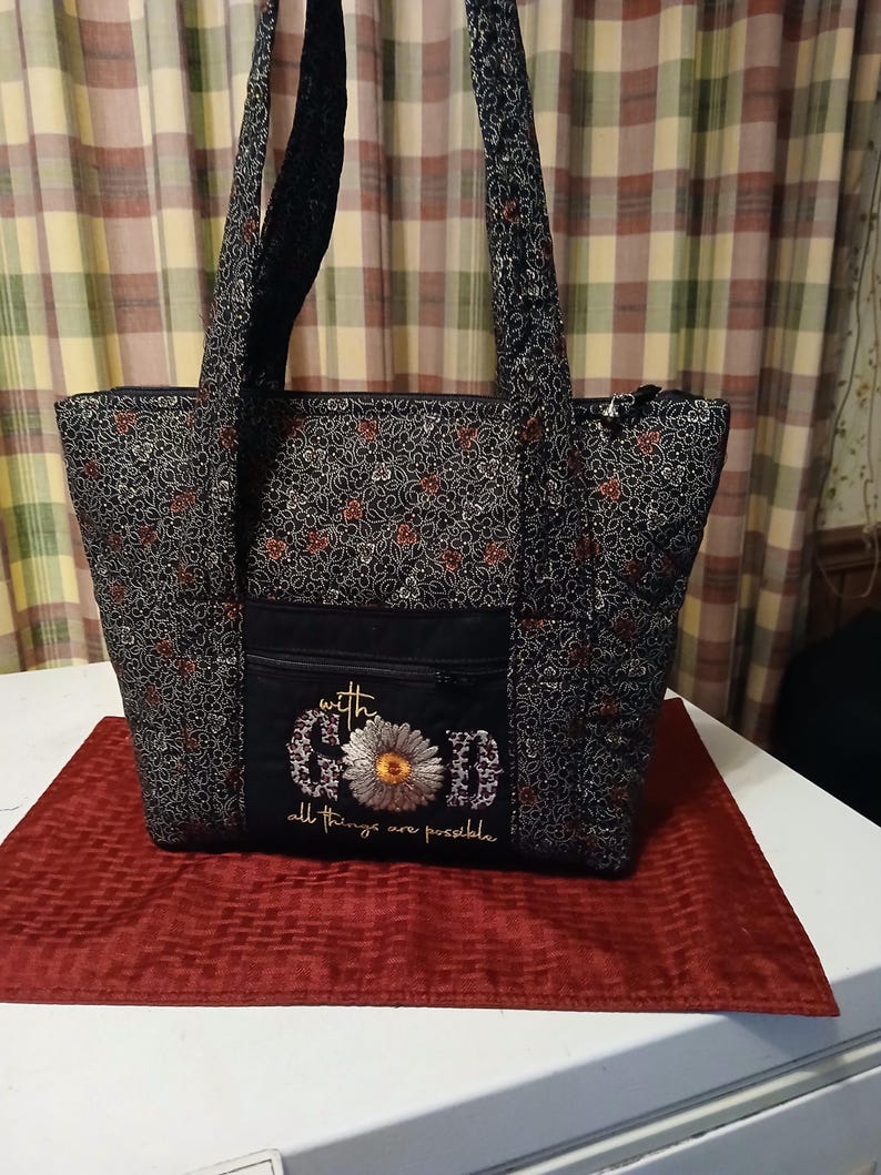 Quilted Shoulder Purse Fall Winter Print Faith Based Theme,makeup Pouch ...