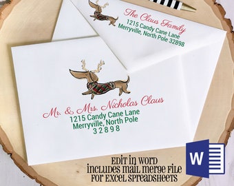 Mail Merge Envelope | Etsy