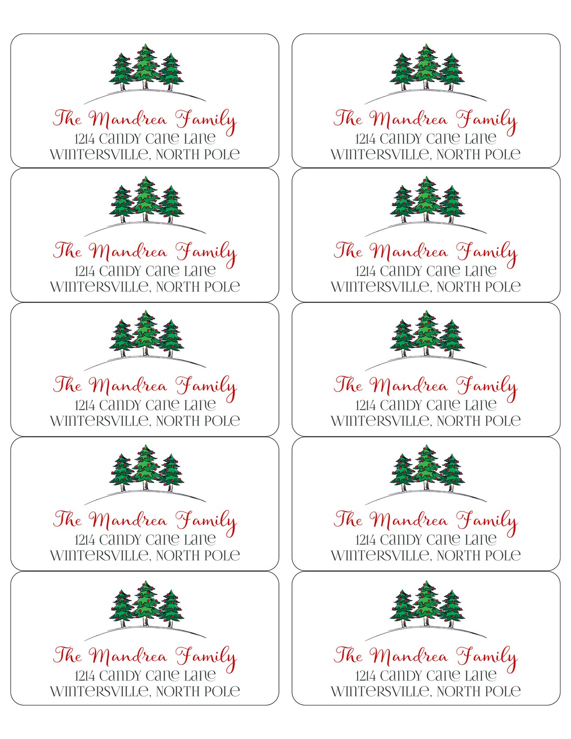 Free Printable Christmas Address Labels Printable Blank World