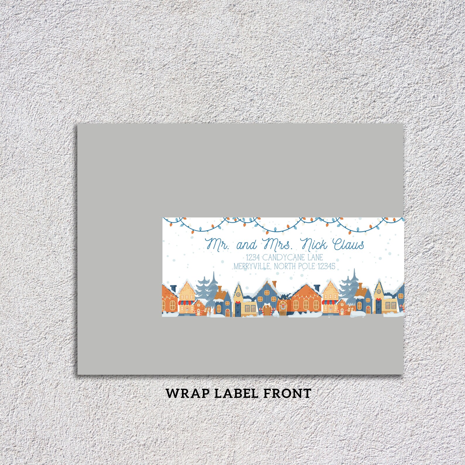 Printable Wrap Around Address Label Template | Editable Canva Template ...
