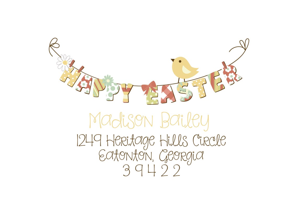 EDITABLE Easter ENVELOPE Template,easter Envelope Addressing,easter ...