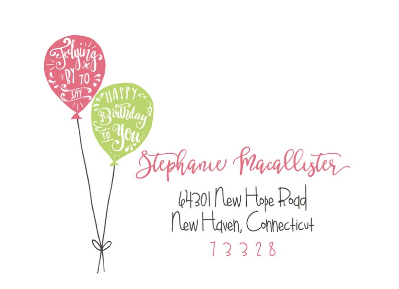 EDITABLE Birthday ENVELOPE Template,birthday Envelope Addressing ...
