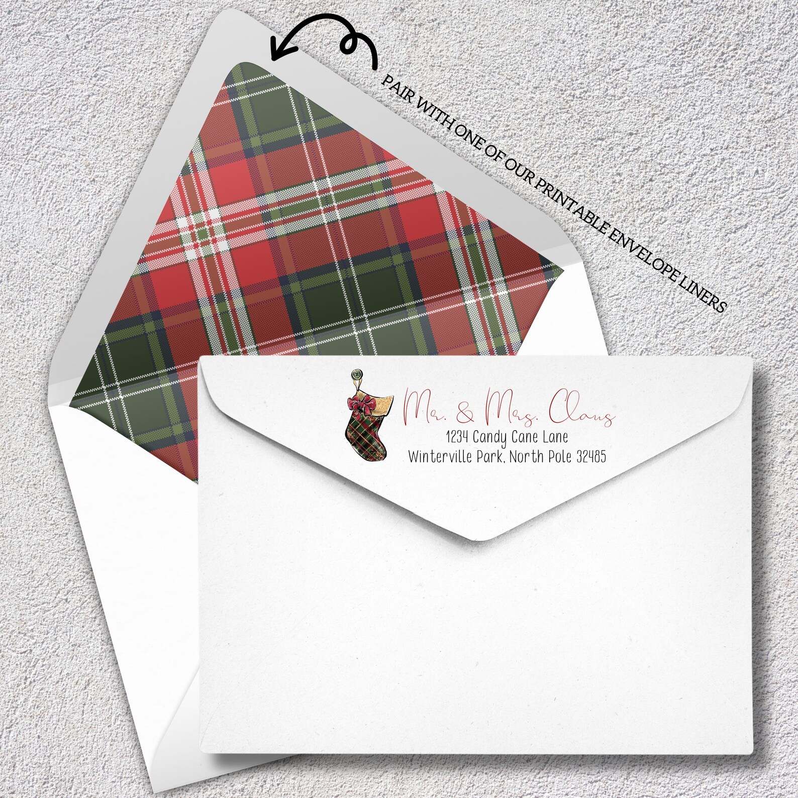 Editable Christmas Envelope Template Canva Envelope Template DIY ...