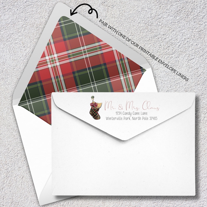 Editable Christmas Envelope Template Canva Envelope Template DIY ...