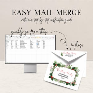Printable Christmas Envelope Template for Microsoft Word Mail Merge ...